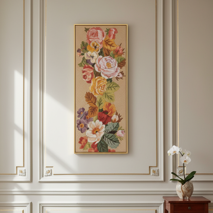 Hand-Painted Canvas Paris Bell Pull Garden | French Tapestry Kit ...